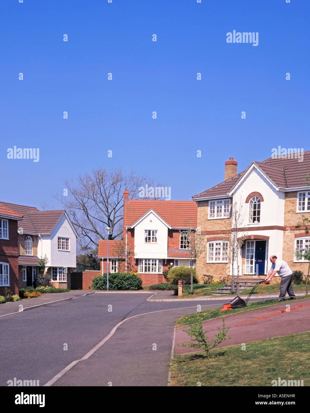 Typical Suburban Housing Estate Ipswich England Great Britain Stock ...