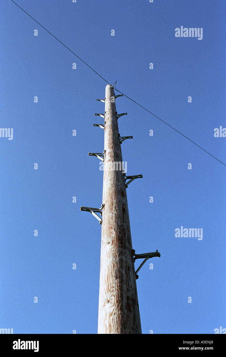 Telegraph pole steps hi-res stock photography and images - Alamy