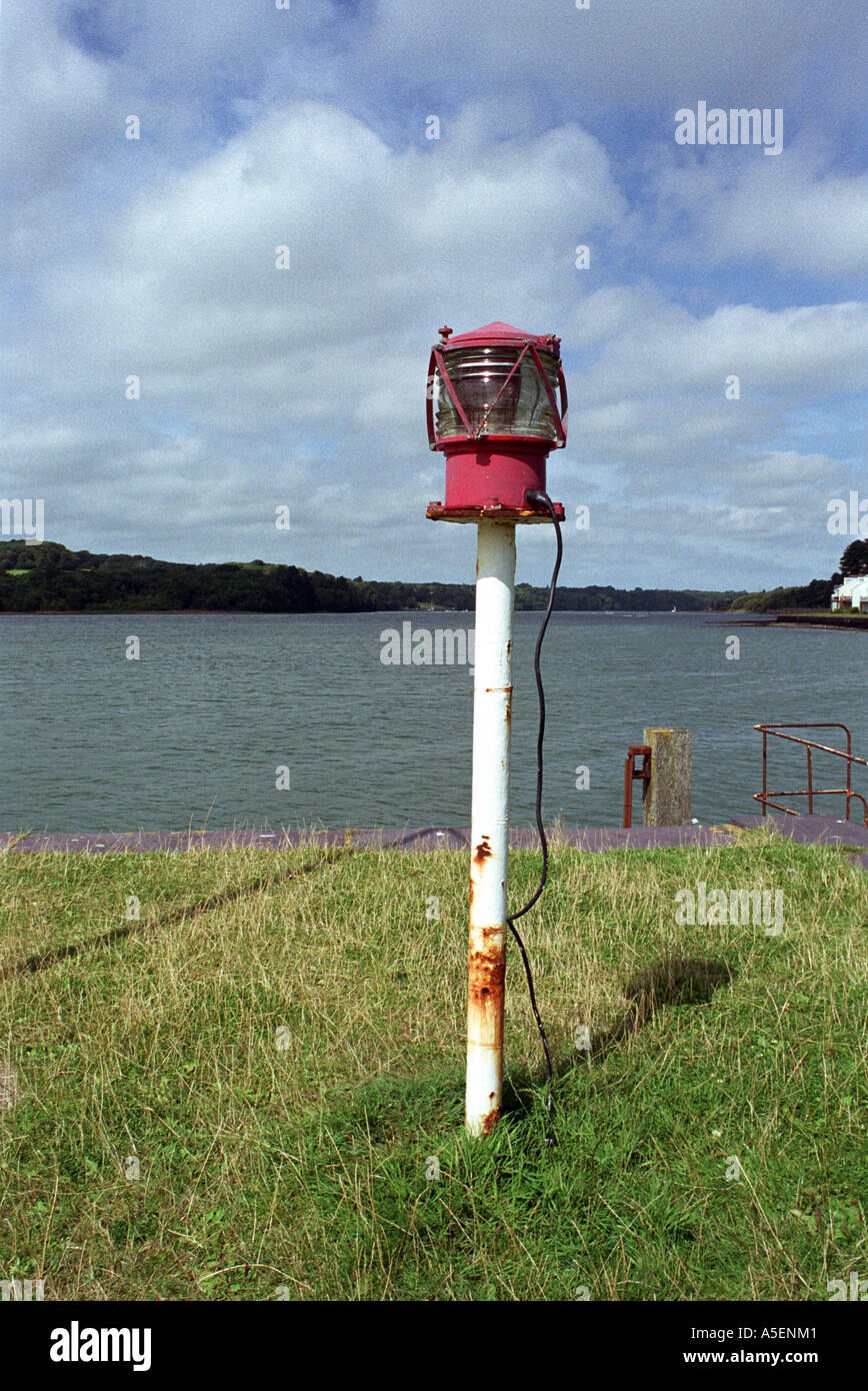 navigation warning beacon by sea Stock Photo - Alamy
