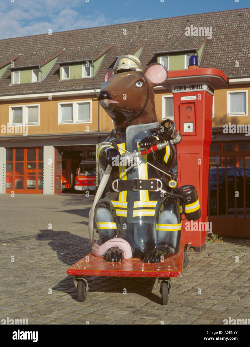 Fireman rat model at the fire station, Hameln ( Hamelin ...