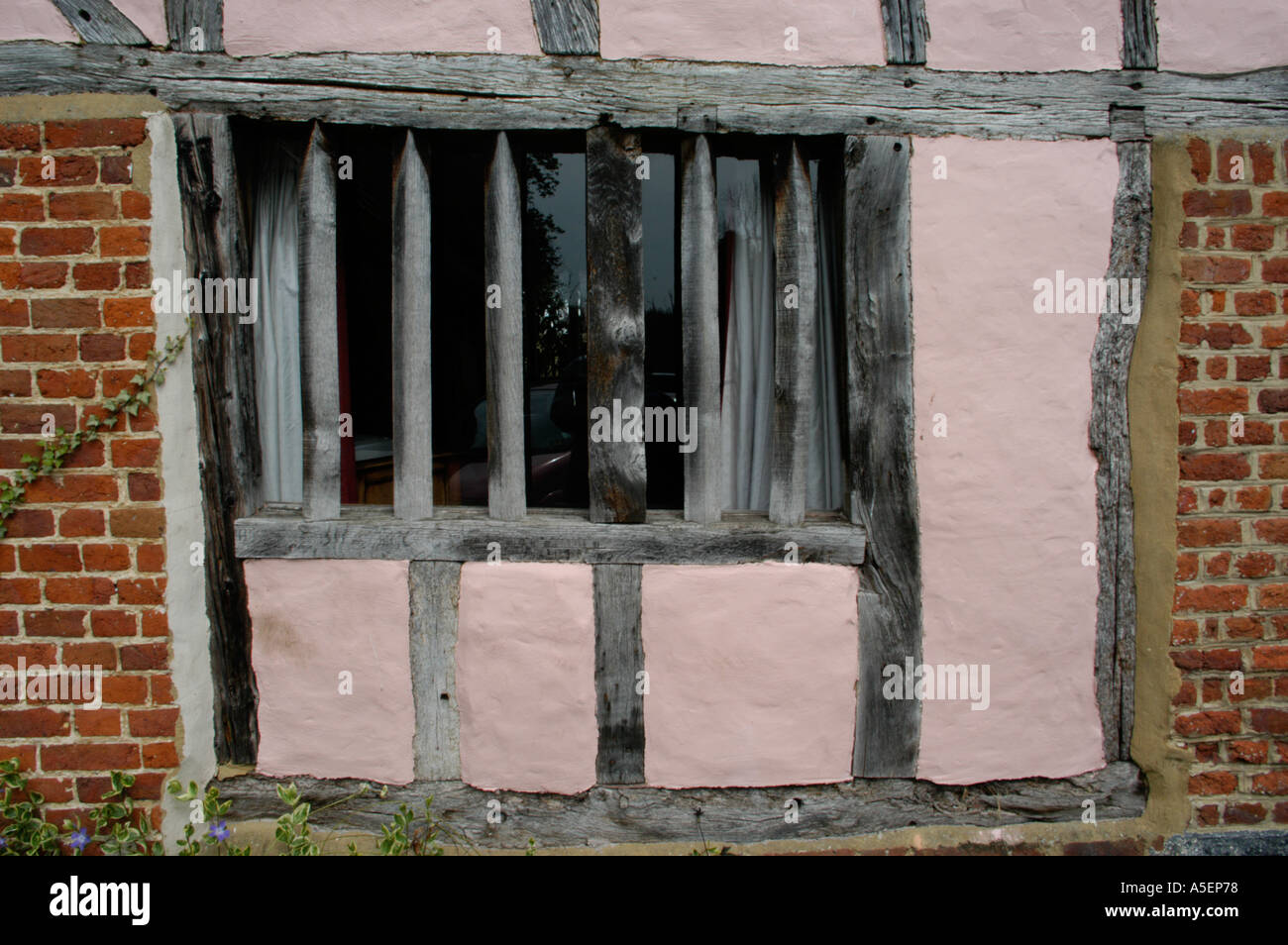 timber framed house with wooden windows Stock Photo - Alamy