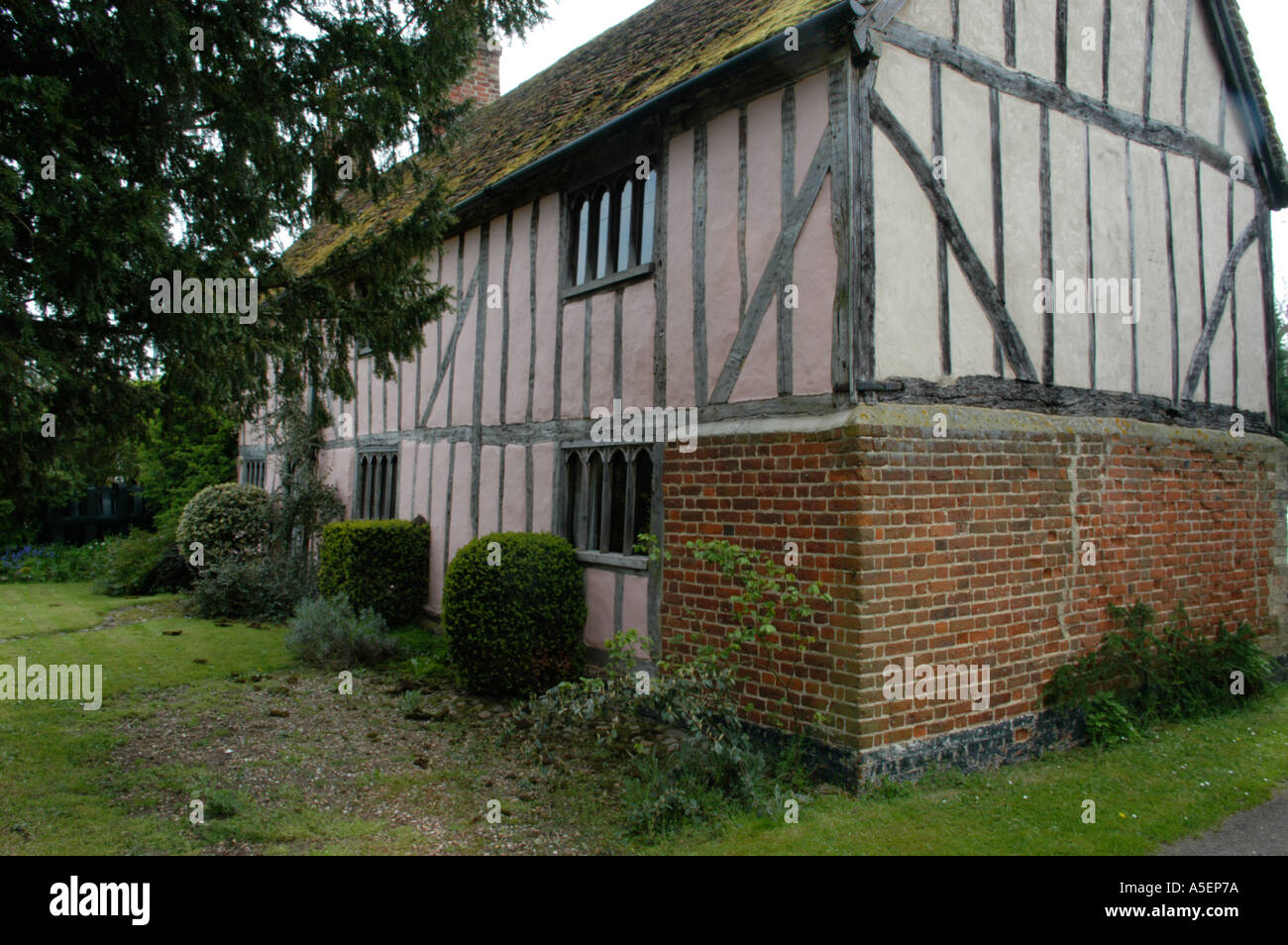 timber framed house with wooden windows Stock Photo - Alamy