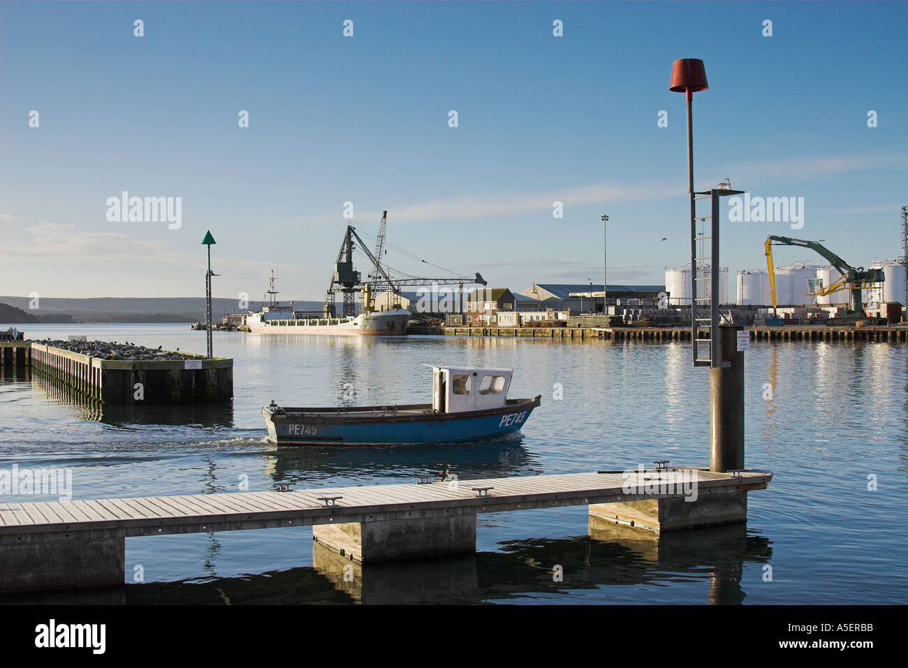 Fishing boat Poole Harbour Dorset England UK Stock Photo - Alamy