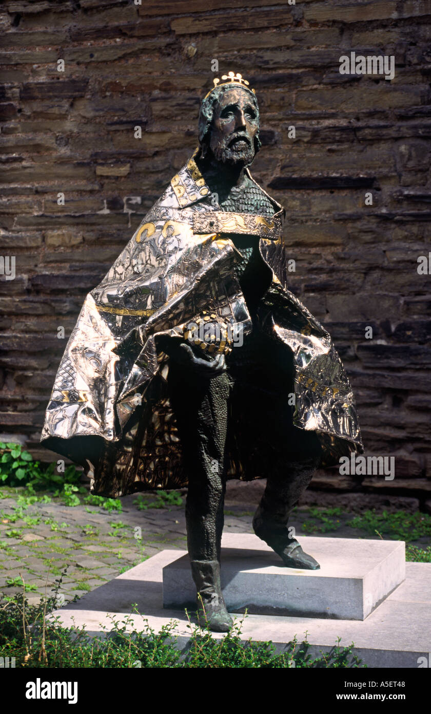 Statue of Charlemagne at Aachen Cathedral in Germany Stock Photo - Alamy