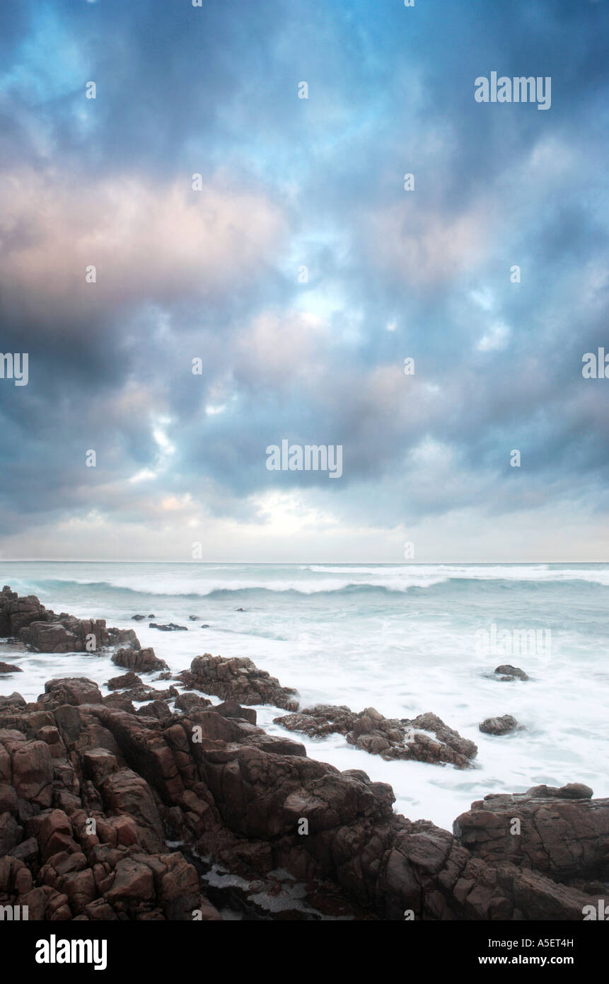Sky and rocky coast beach scene South Africa Stock Photo - Alamy