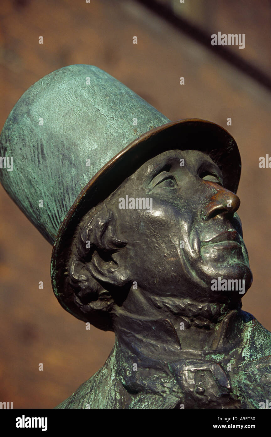 Statue of Hans Christian Andersen in Copenhagen Denmark Stock Photo - Alamy