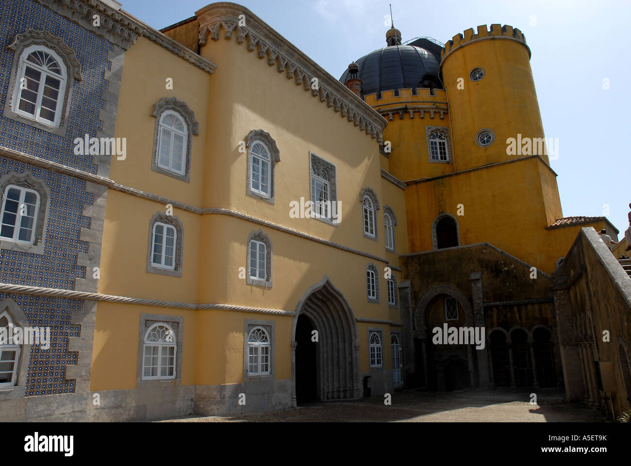 The walls of Pena Palace Stock Photo - Alamy
