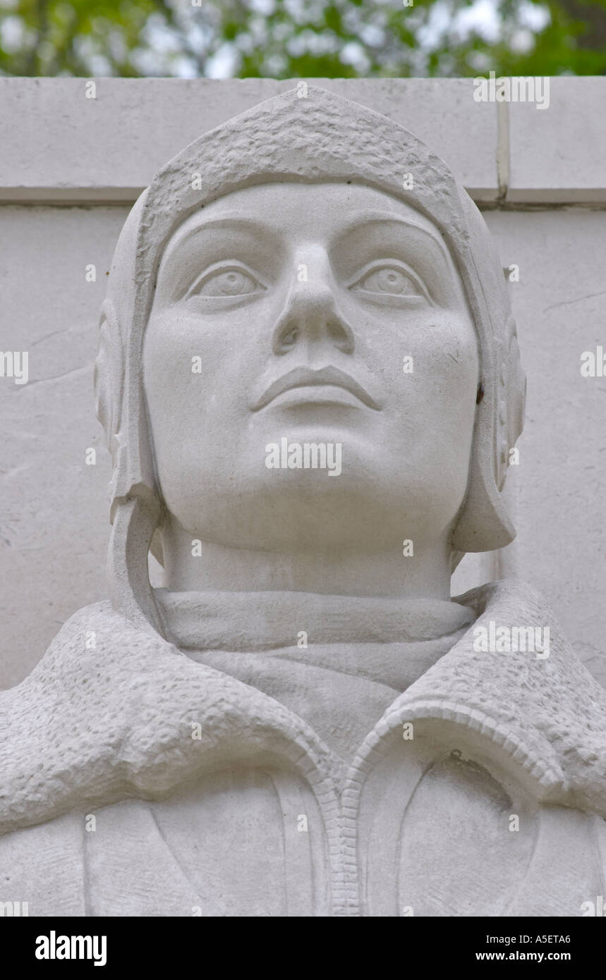 Statue at Cambridge American Cemetery in Cambridgeshire England Stock ...