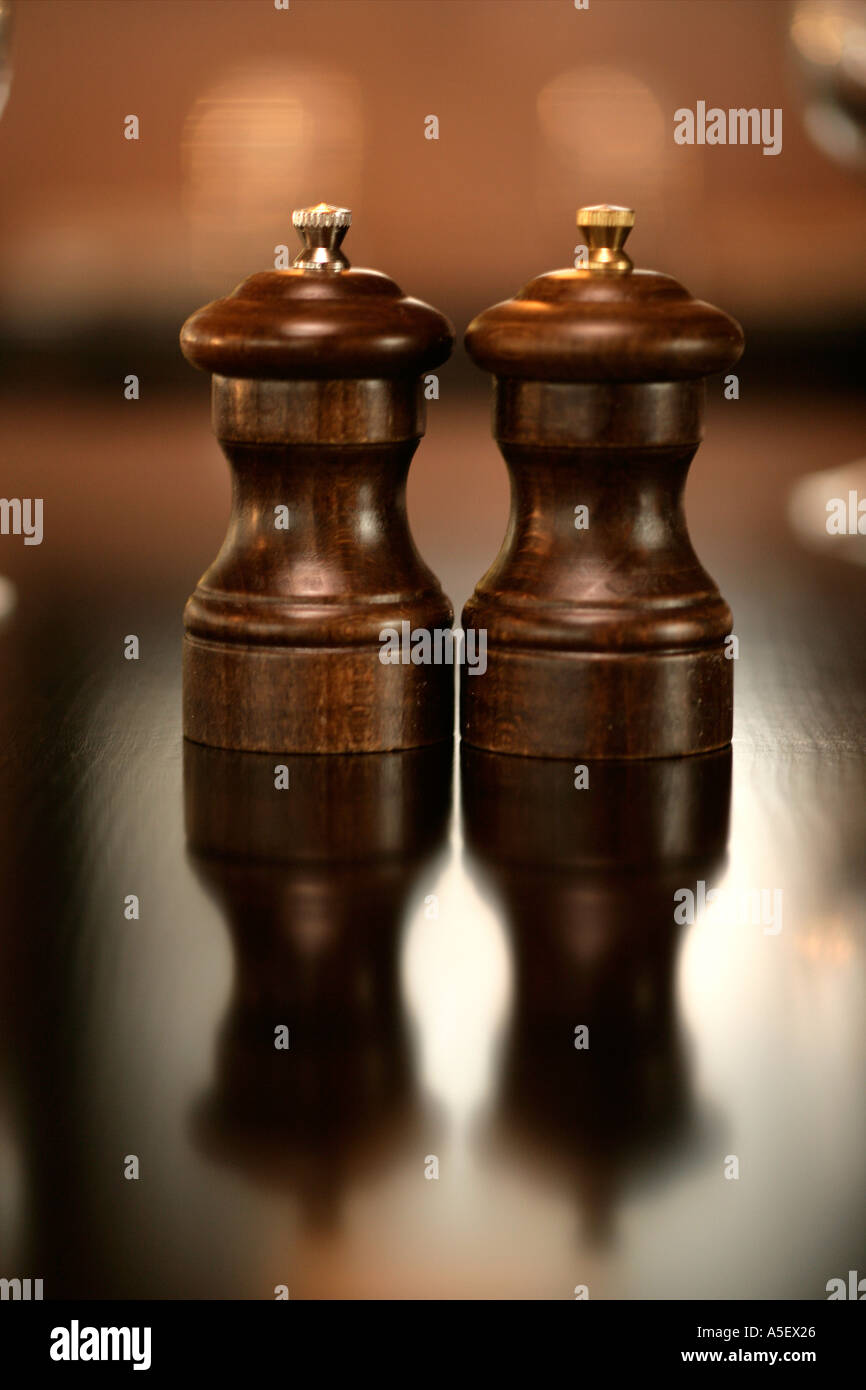 Salt and pepper pots Stock Photo - Alamy
