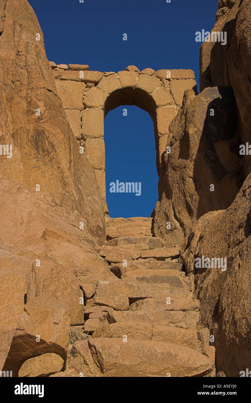 Stone Steps and Archway, on the Ascent to Moses Mountain, Sinai ...