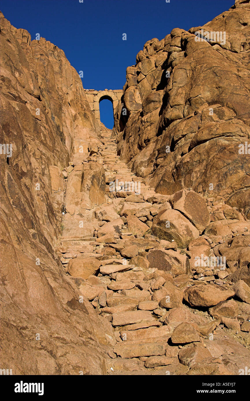 Stone Steps and Archway, on the Ascent to Moses Mountain, Sinai ...