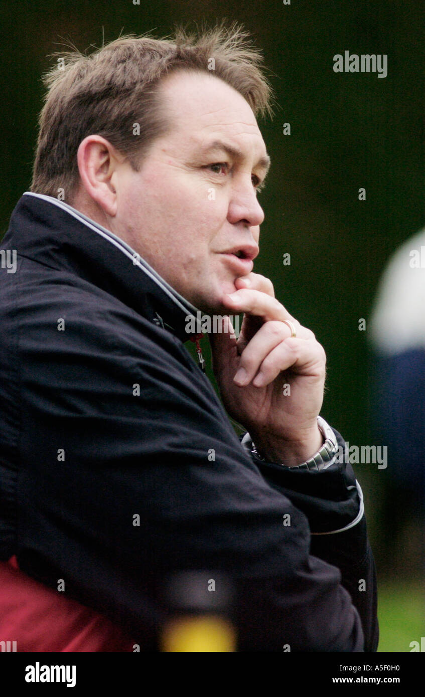 Wales rugby coach Steve Hansen training with team in Sophia Gardens ...