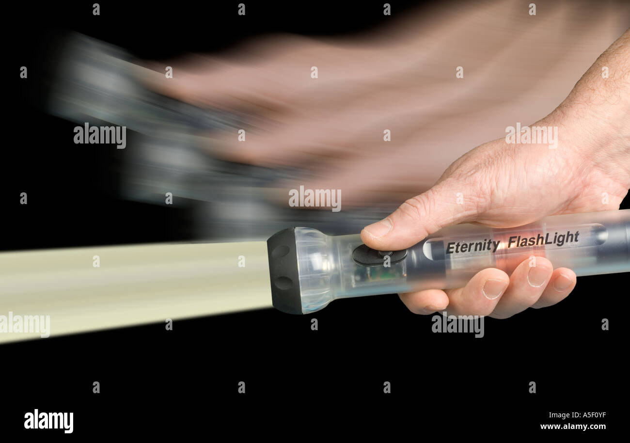 Eternal light movement torch batteryless Stock Photo - Alamy