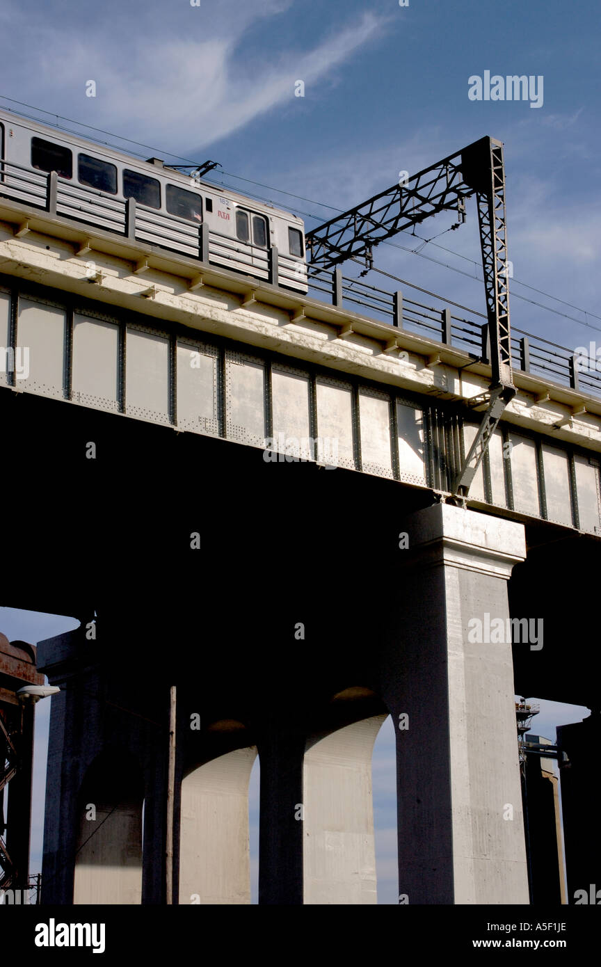 intercity transit system car travels overhead Stock Photo - Alamy