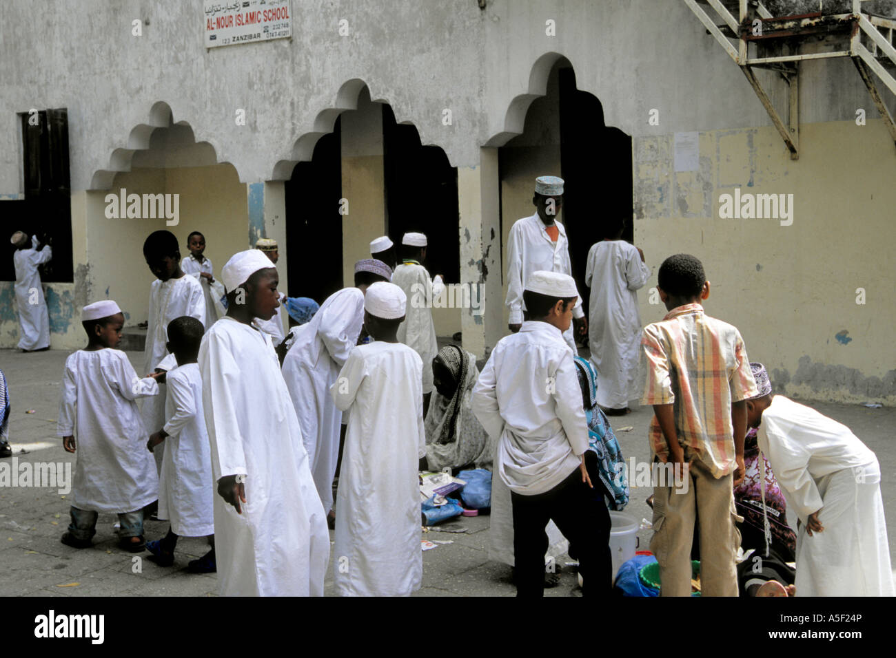 Tanzania Zanzibar Stone Town Al Nour Islamic School Stock Photo - Alamy