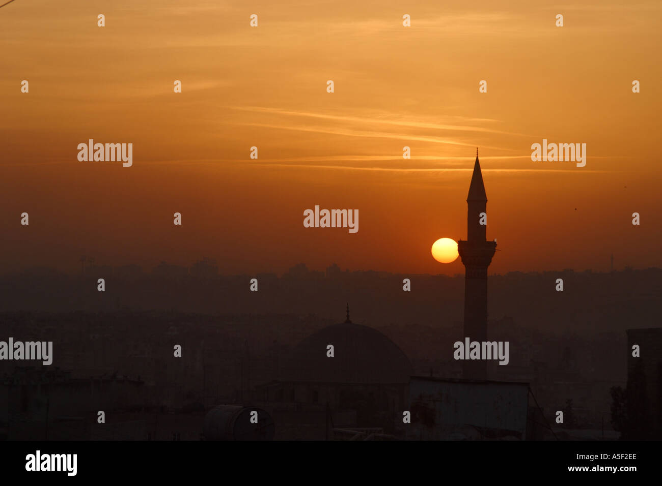 Sunset from the Citadel of Aleppo Syria Stock Photo - Alamy
