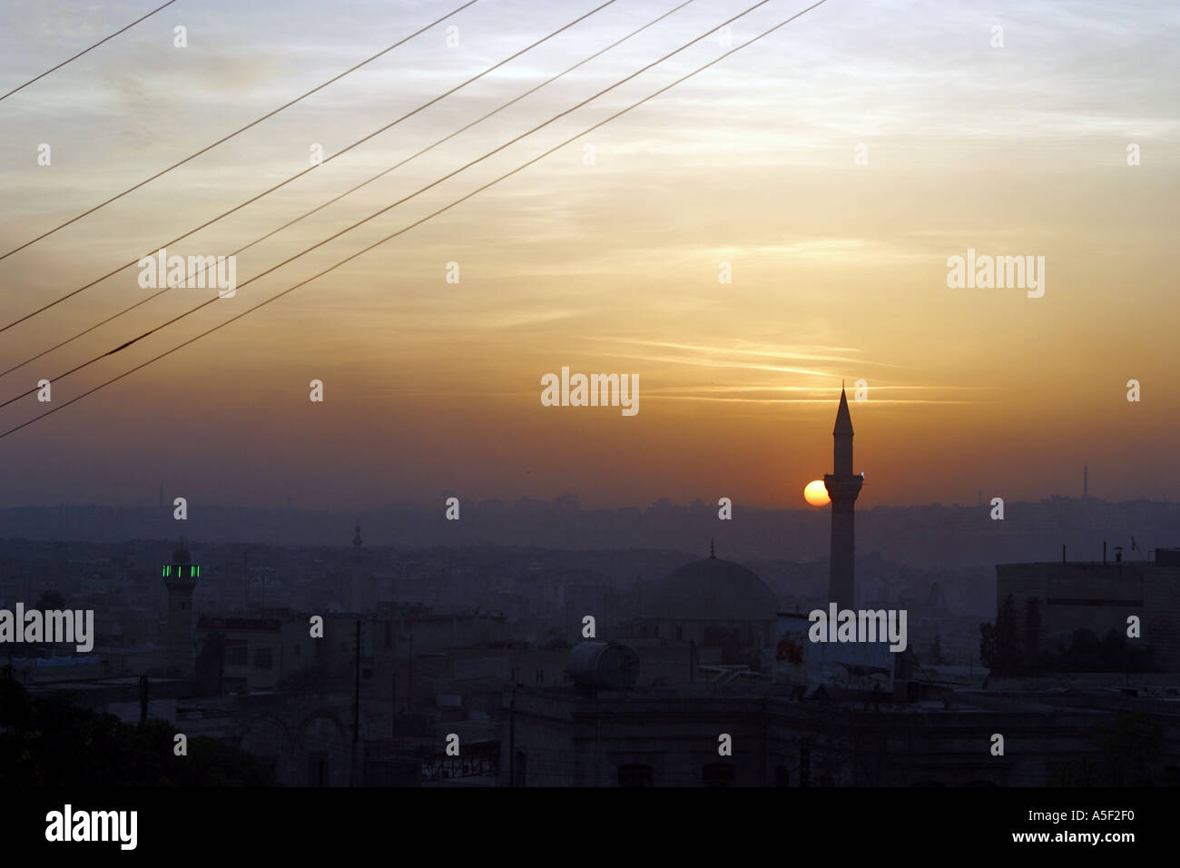 Sunset from the Citadel of Aleppo Syria Stock Photo - Alamy