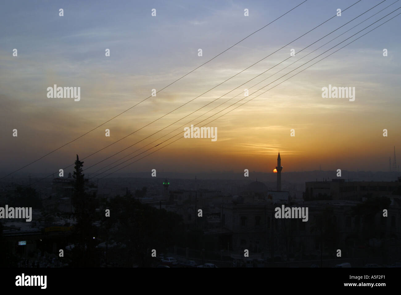 Sunset from the Citadel of Aleppo Syria Stock Photo - Alamy