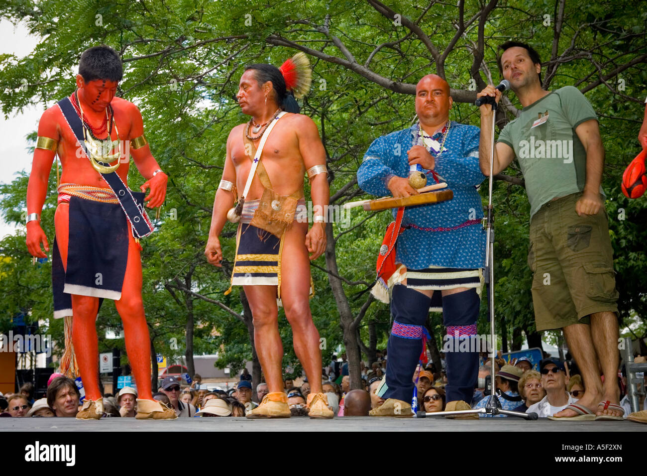 First Nations people in traditional costume Stock Photo - Alamy