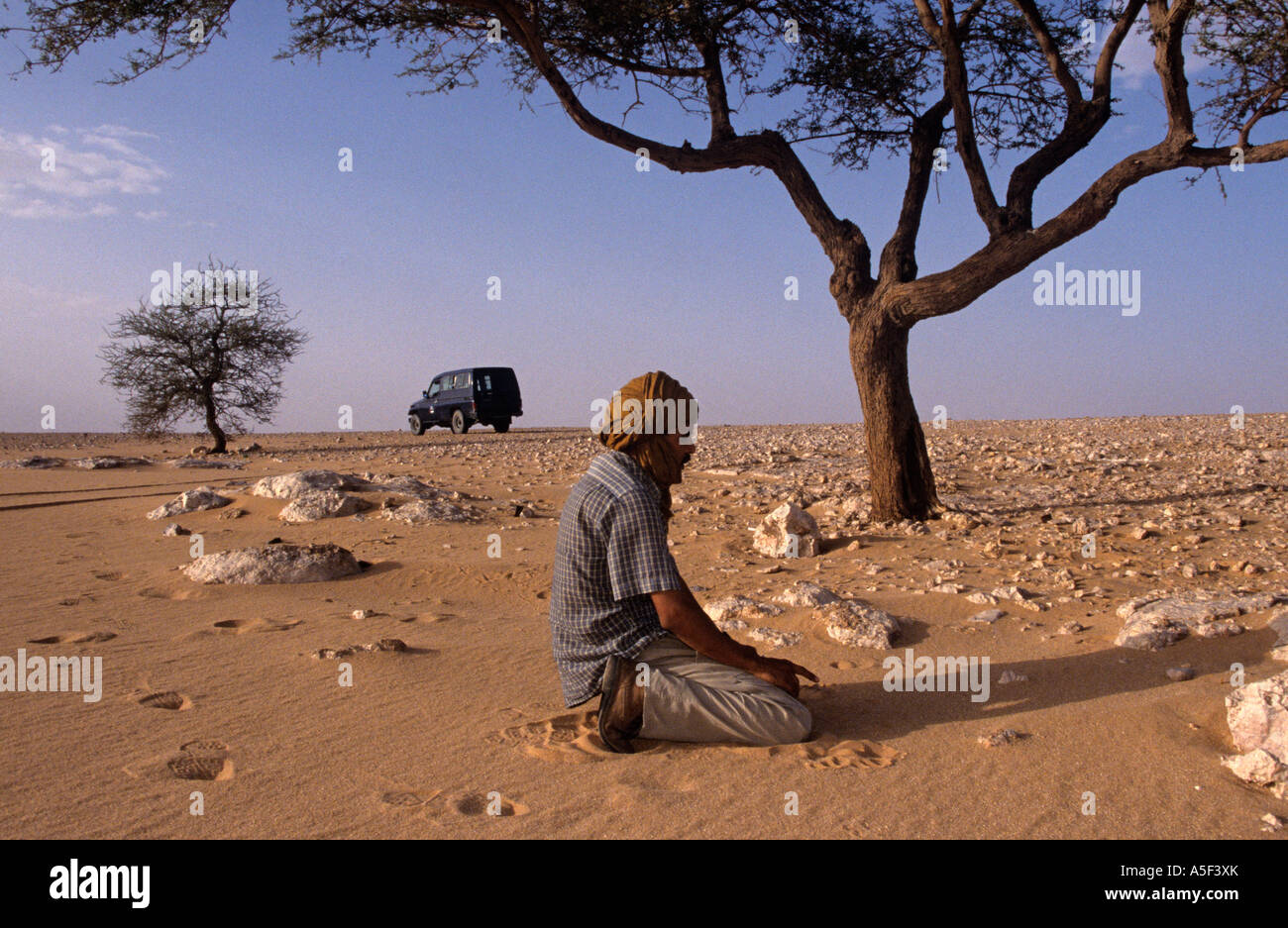 A Muslim man praying at Saharawi refugee camp in Tindouf Western ...