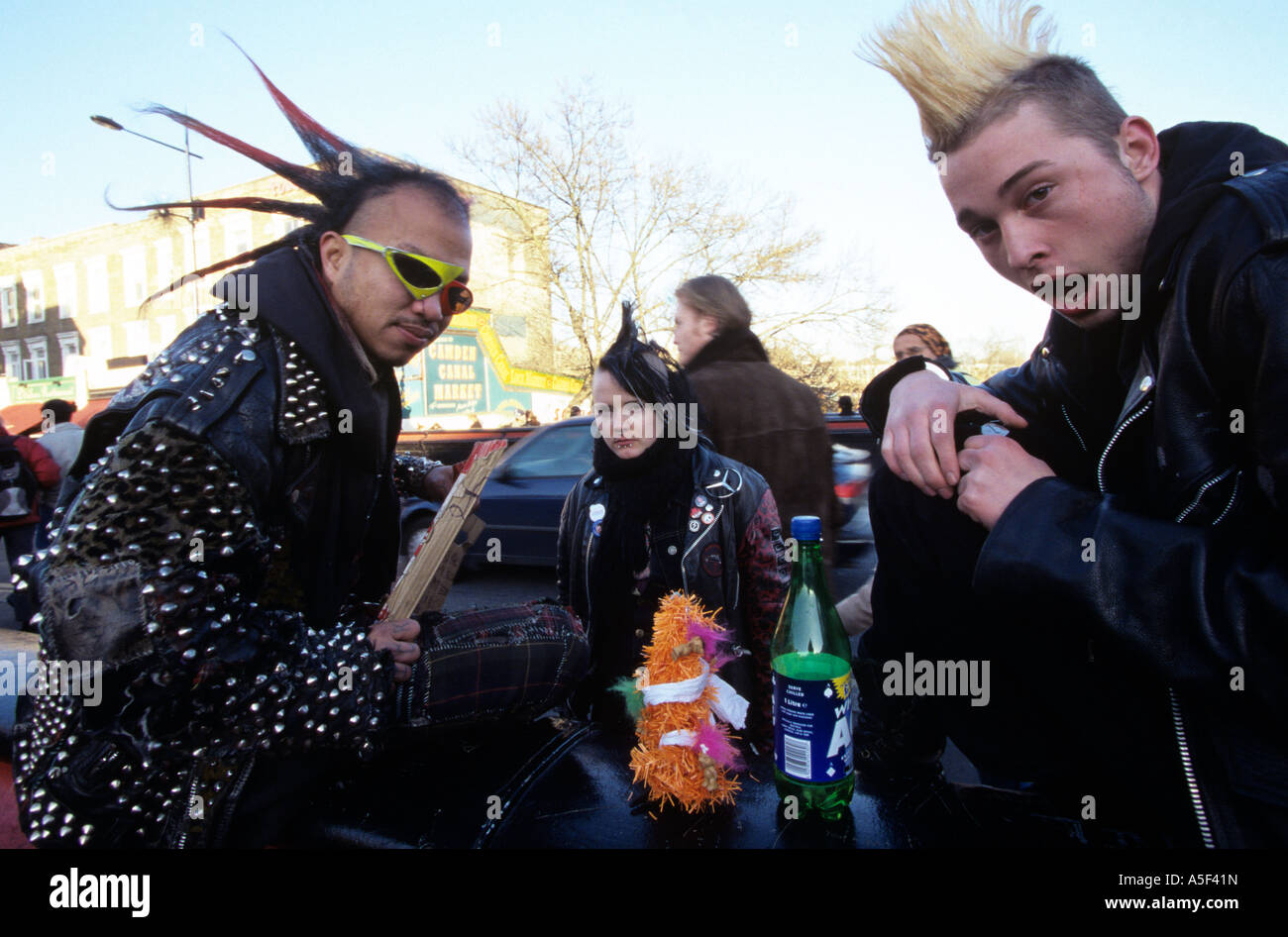 Punk young men, Camden Street, London, England, UK Stock Photo - Alamy