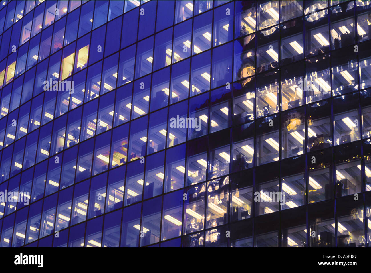 Office building at night Stock Photo - Alamy