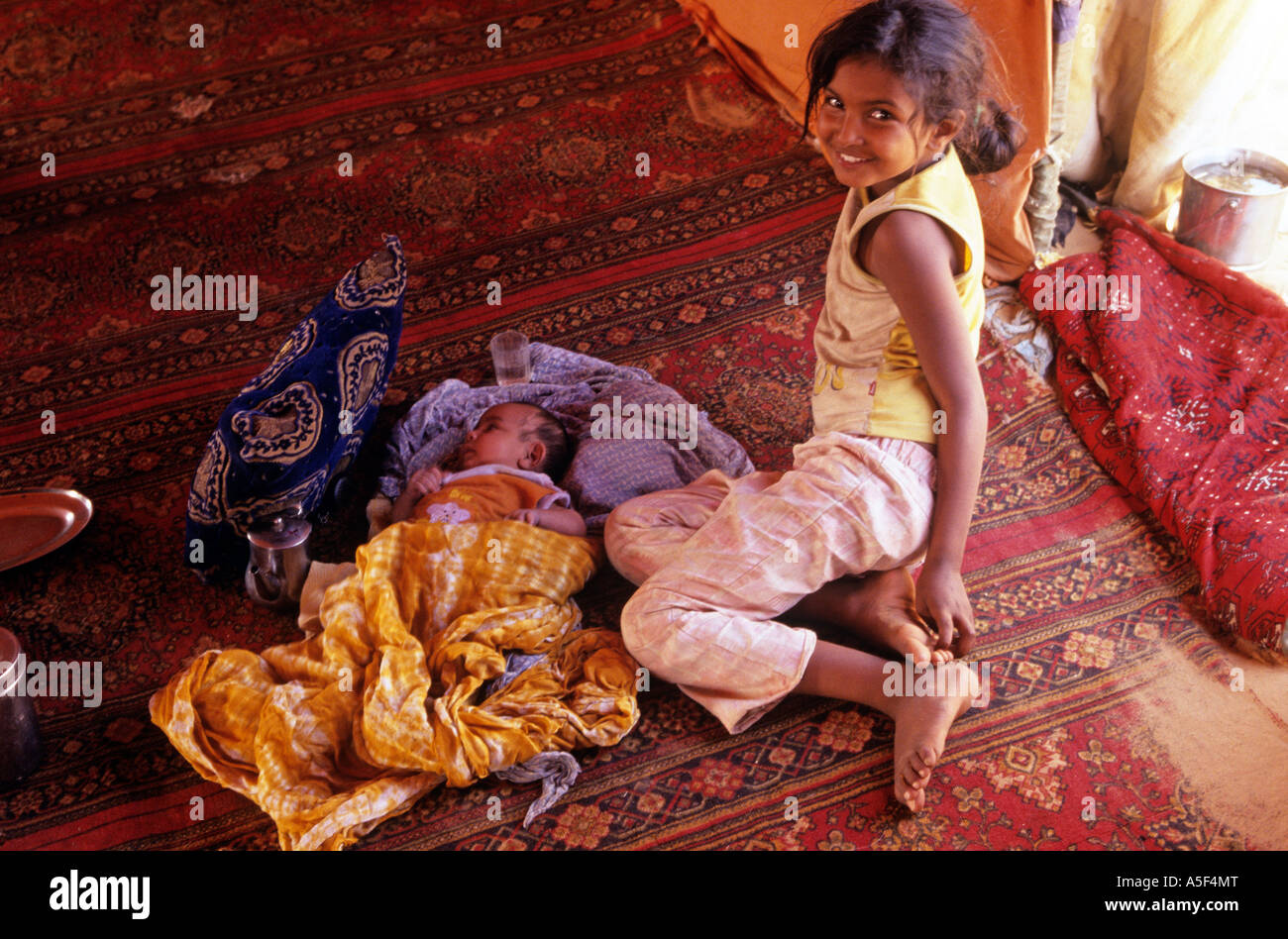 Children in Saharawi refugee camp, Tindouf, Western Algeria Stock Photo ...
