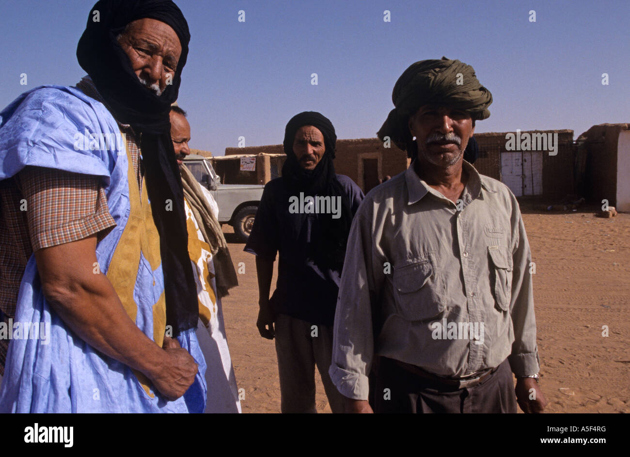 Muslim men in the Saharawi refugee camp in Tindouf Western Algeria ...