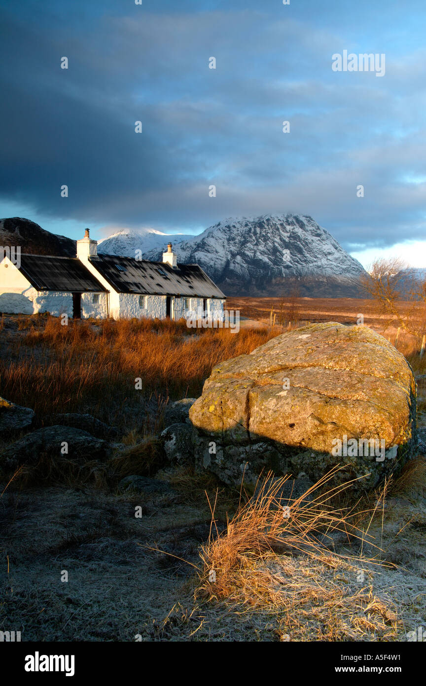 Black Rock Cottage, with Buachaille Etive Mor background, Lochaber ...