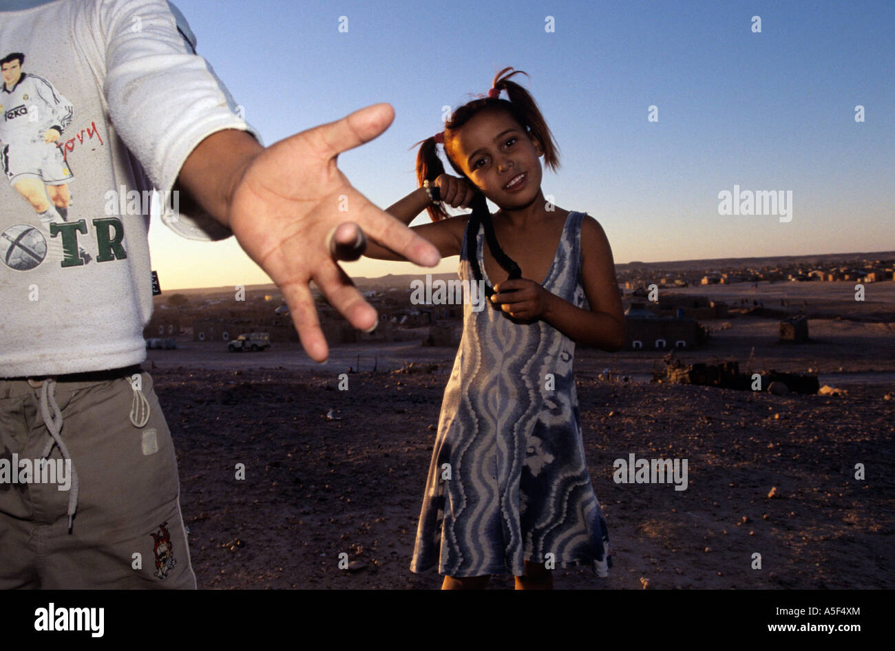 Children in the Saharawi refugee camp in Tindouf Western Algeria Stock ...