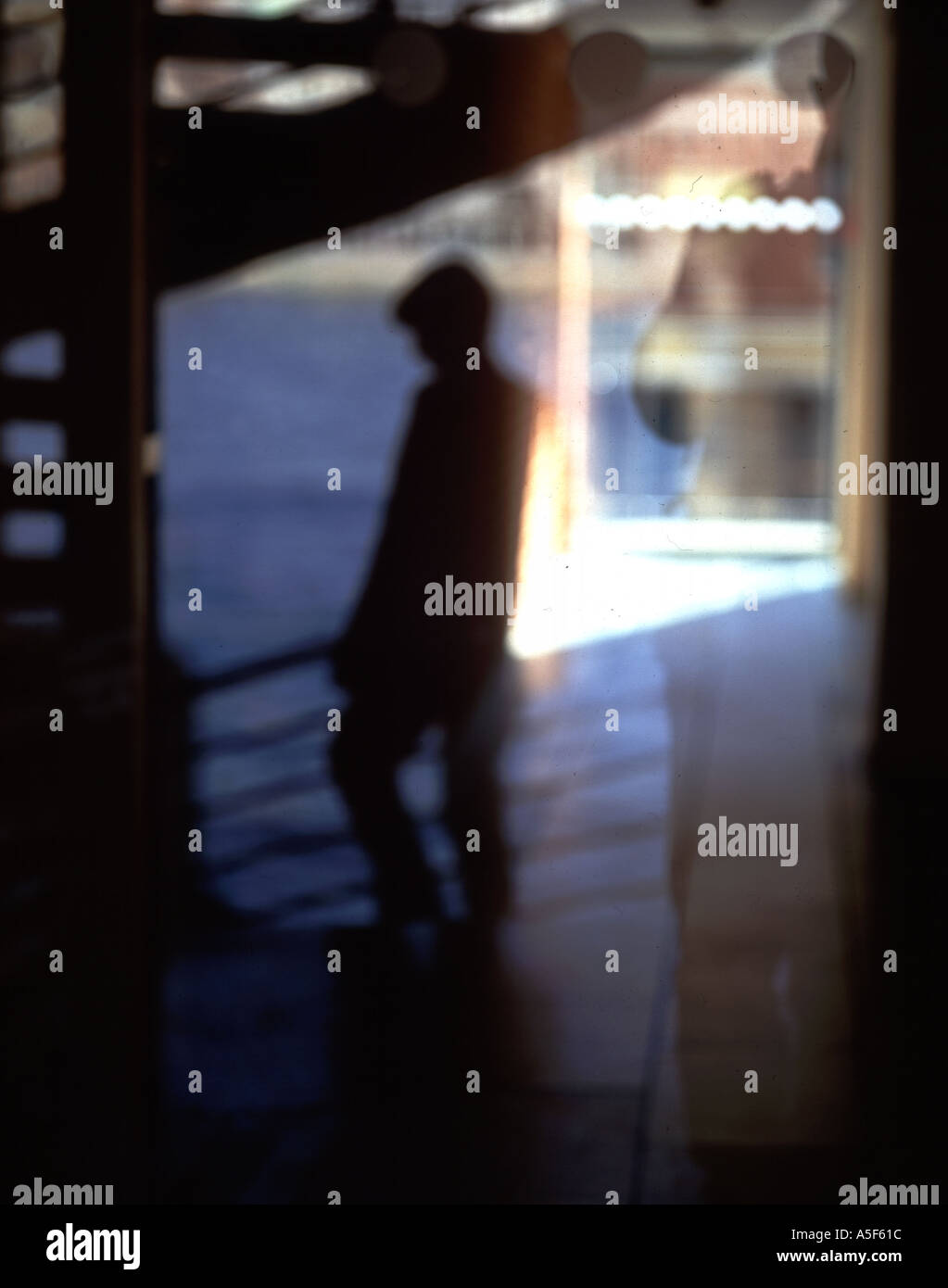 reflection of a man in glass Stock Photo - Alamy