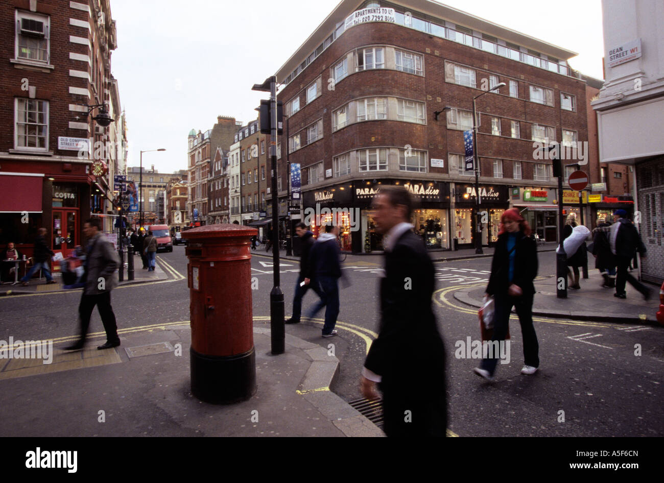 A street scene in Soho London Stock Photo - Alamy