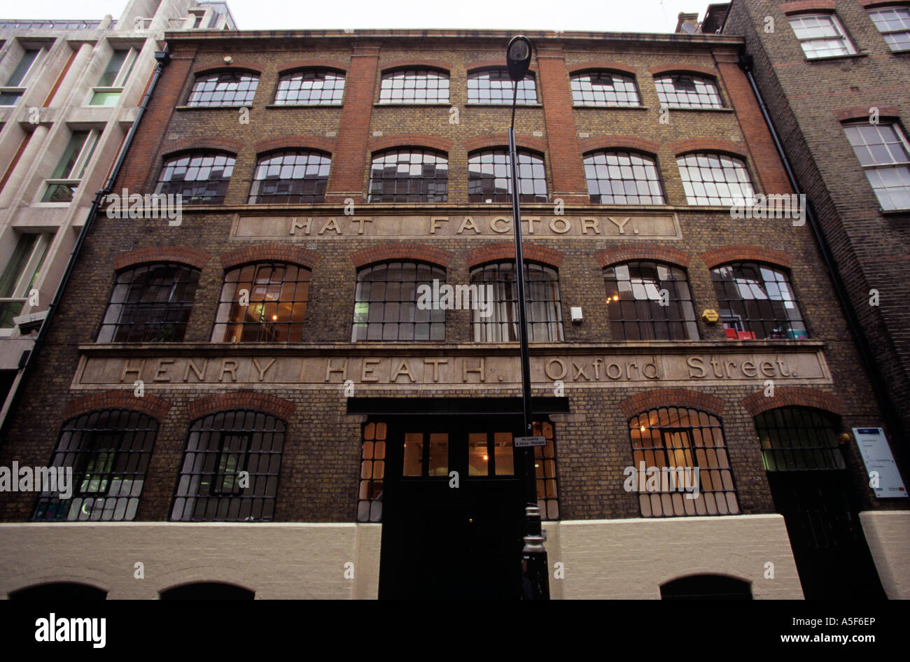 Restored and preserved facade of Hat Factory industrial building in ...