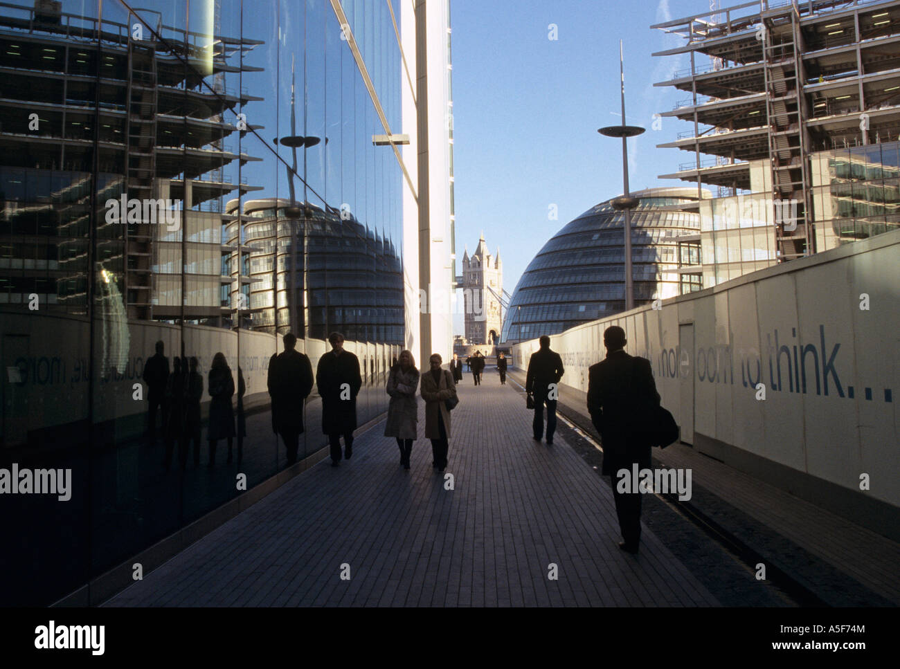 A view of the Tower Bridge in the far background London Stock Photo - Alamy