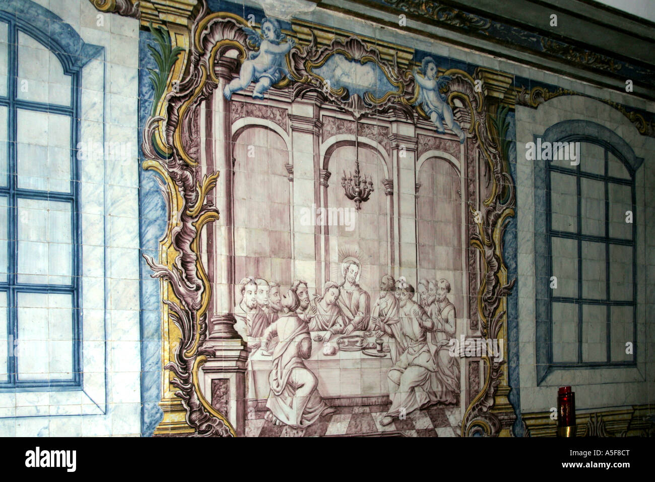 tiled wall picture the last Supper at Alvor Igreja Matriz Algarve ...