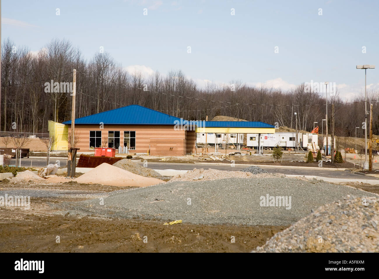 Construction Site of Bank Building Stock Photo - Alamy