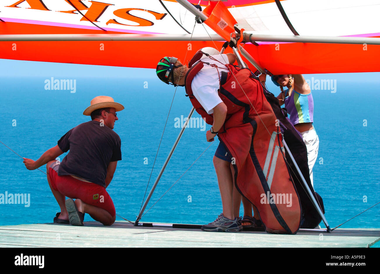 Flight Preparation Byron Bay Australia Stock Photo - Alamy