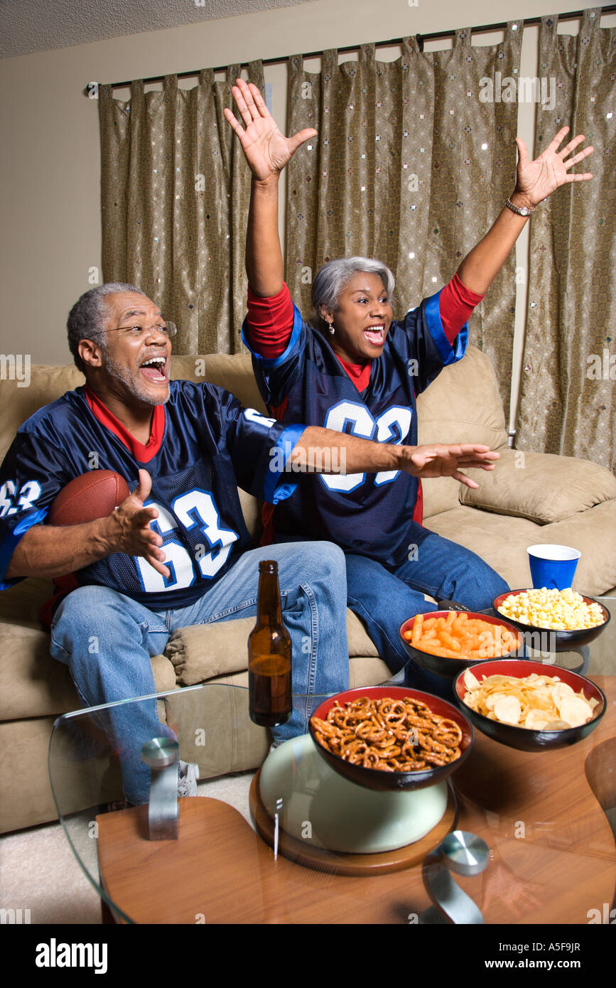 Smiling middle aged football fan hi-res stock photography and images ...