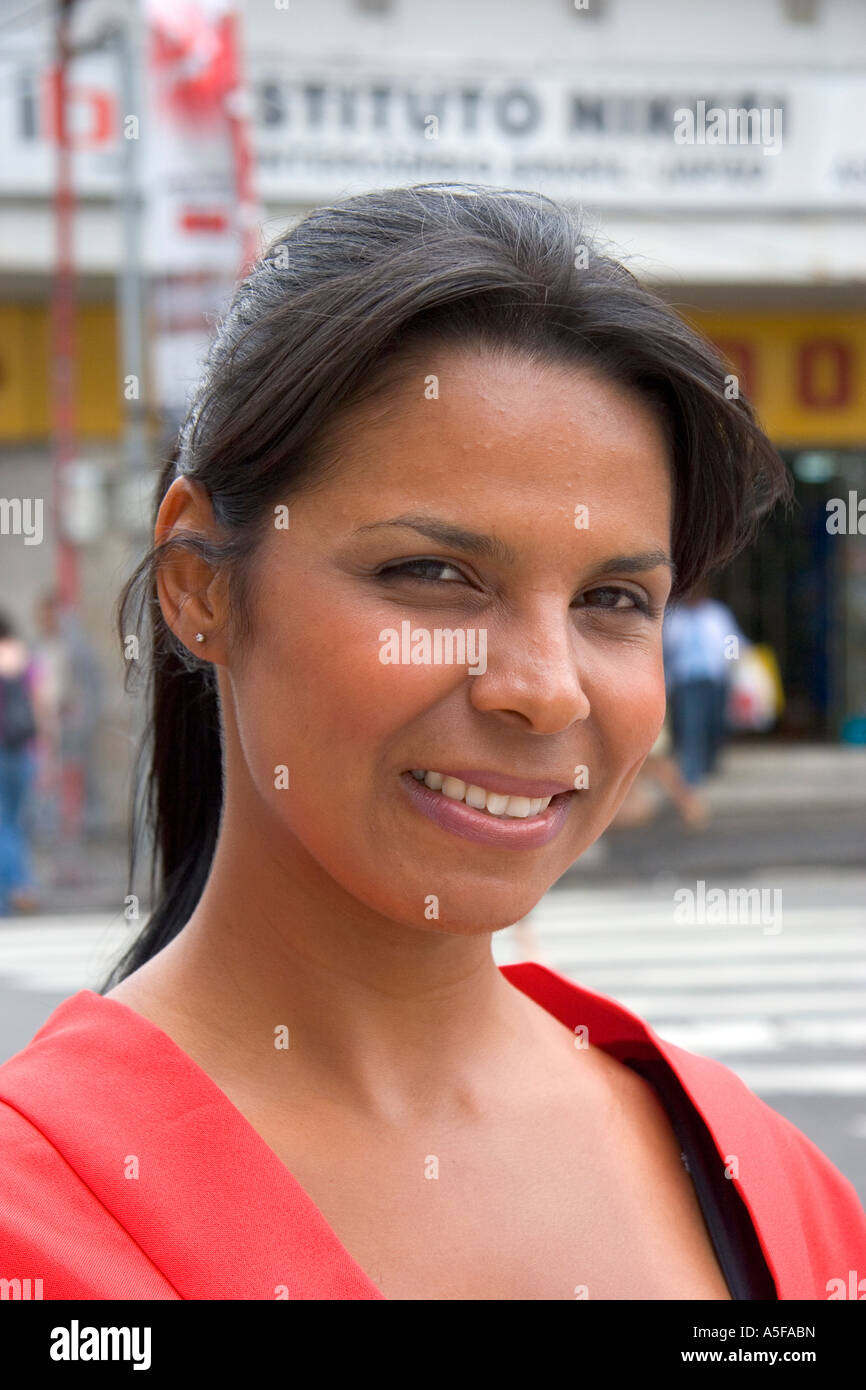 Portrait of a Brazilian woman in Sao Paulo Brazil Stock Photo - Alamy