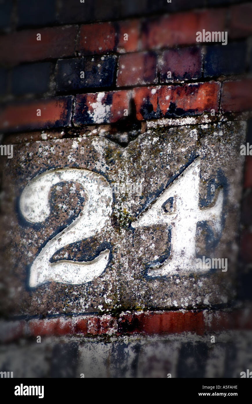 numbers on canal bridge Stock Photo - Alamy