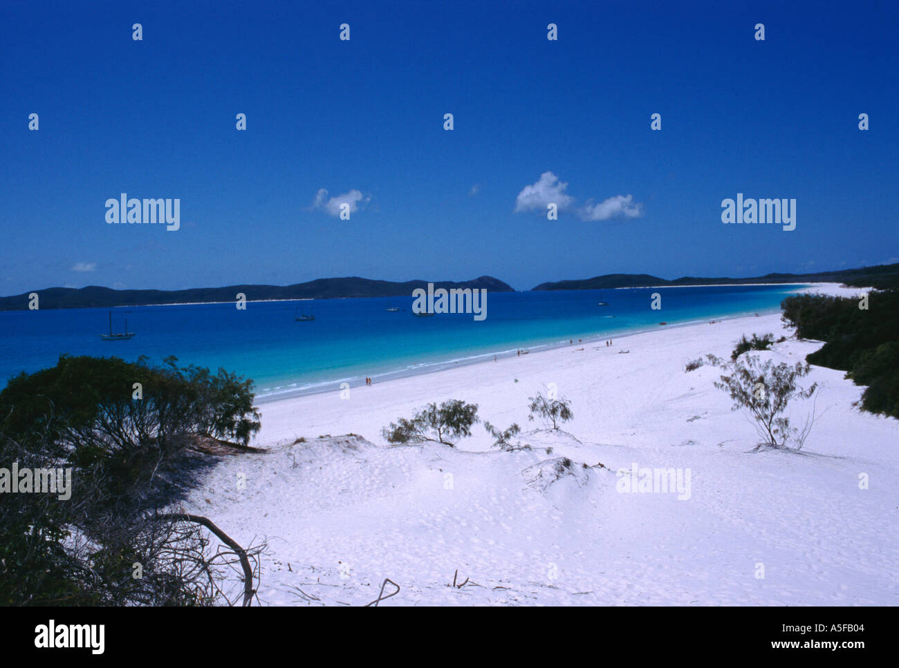 Whitehaven beach Whitsunday Islands Australia Stock Photo - Alamy