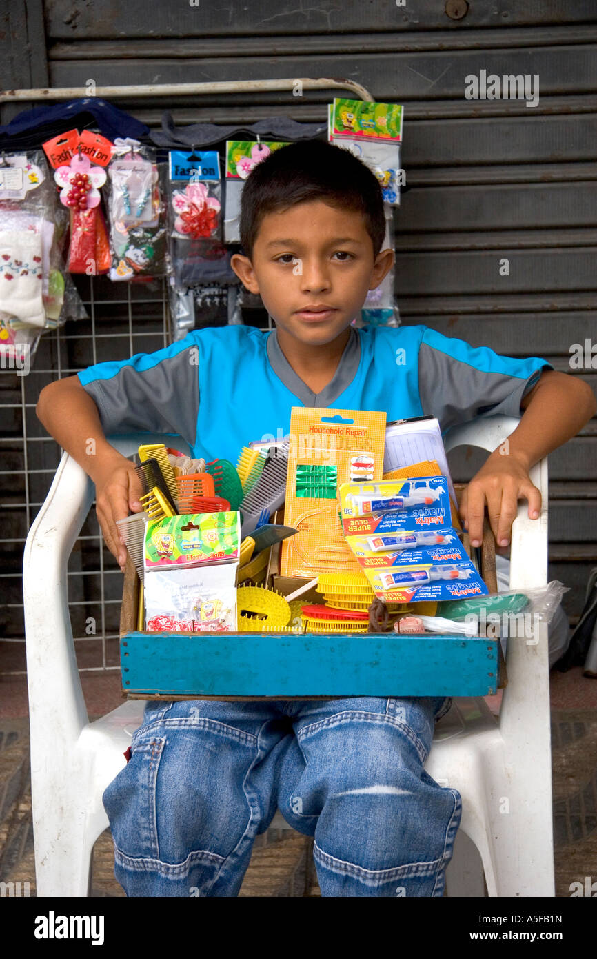 A Brazilian boy selling items on the street in Manaus Brazil Stock ...