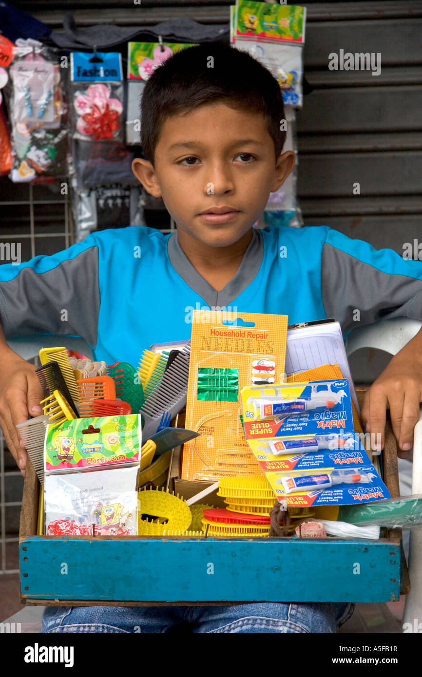 Brazilian boy selling items on the street in Manaus Brazil Stock Photo ...