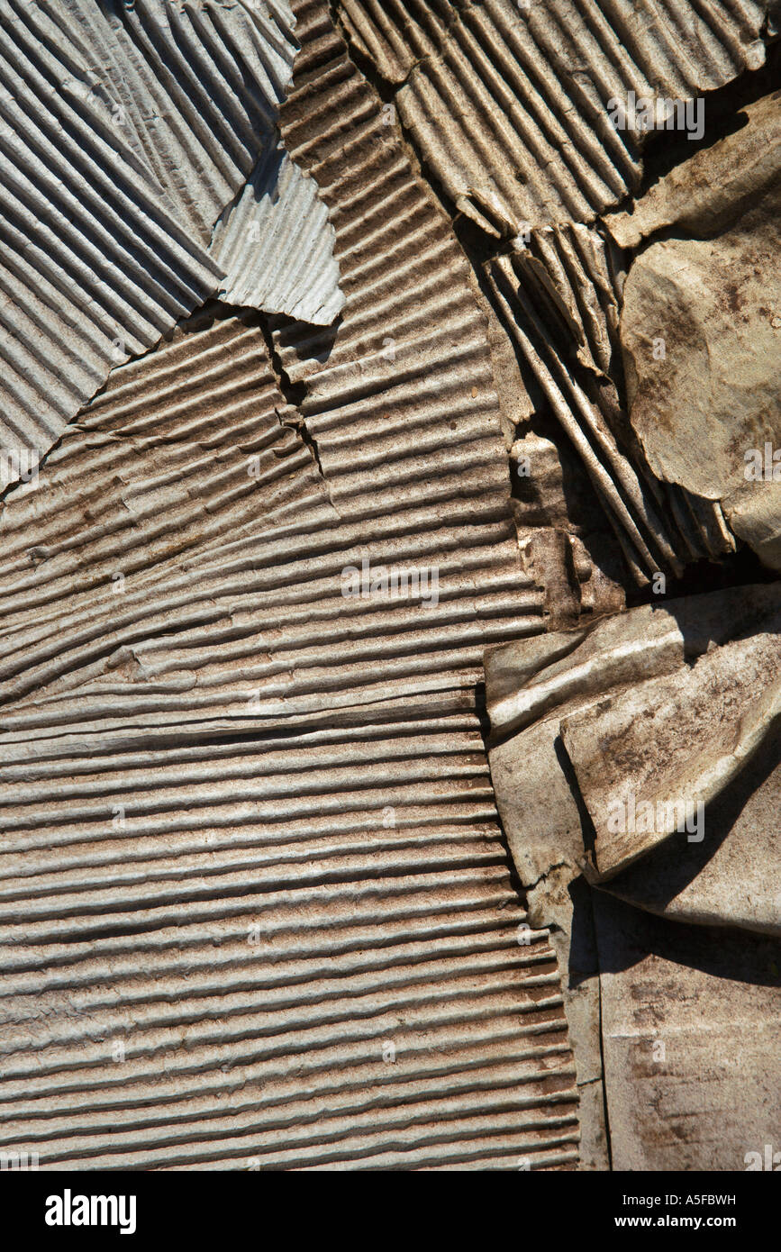 Old twisted corrugated metal Stock Photo - Alamy