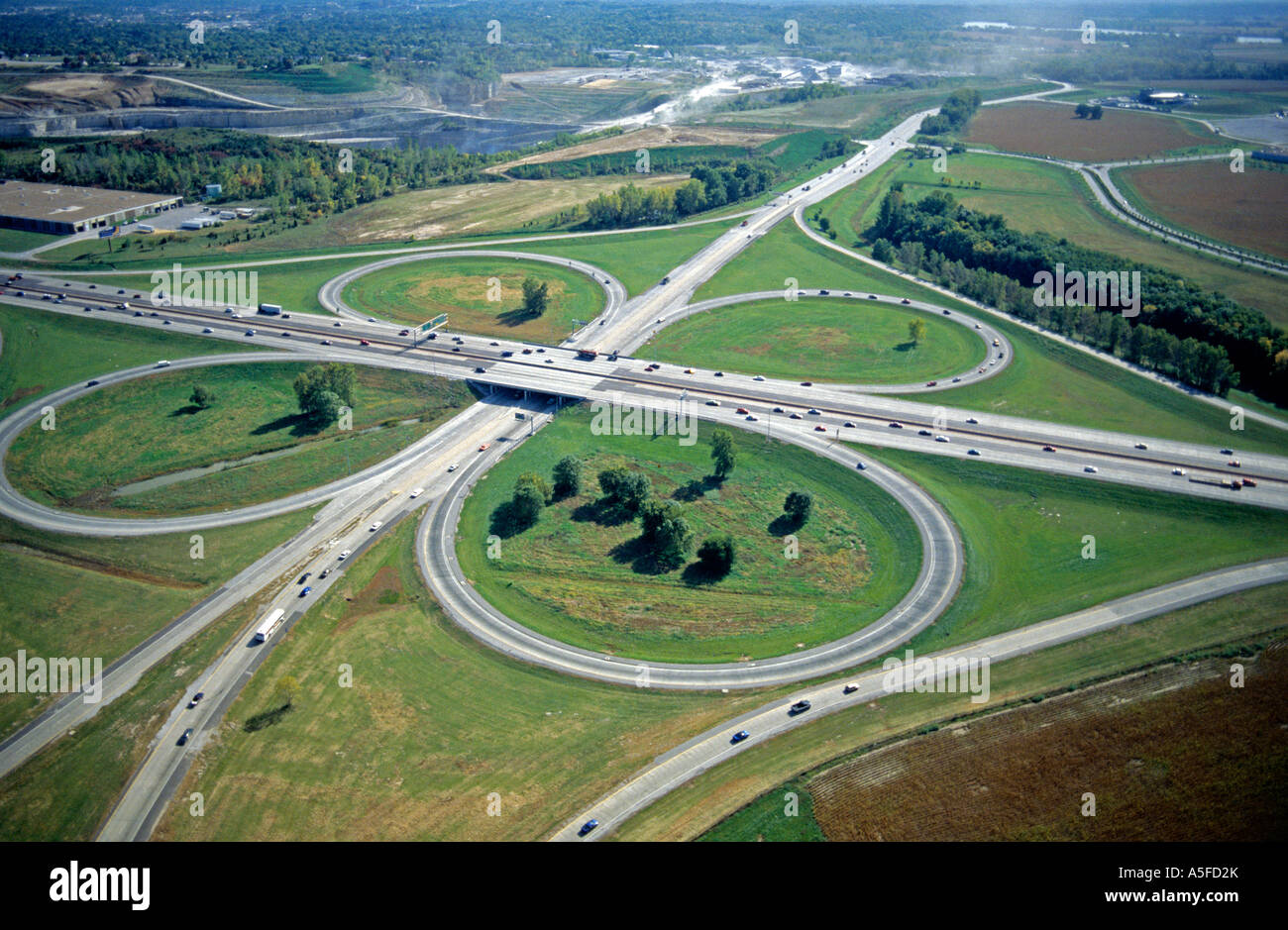Cloverleaf Interchange Stock Photos & Cloverleaf Interchange Stock ...