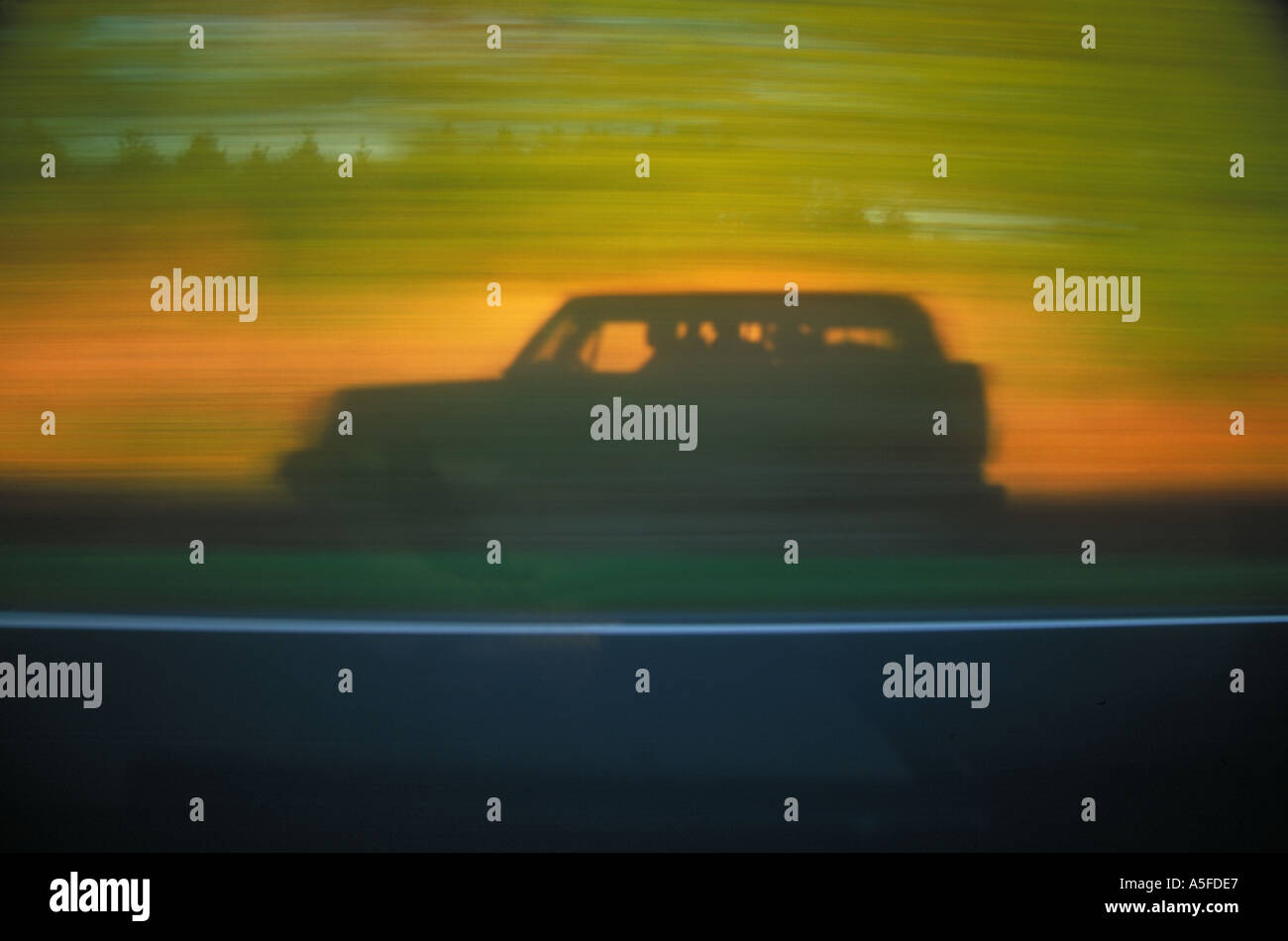 Shadow of Moving Vehicle Stock Photo - Alamy