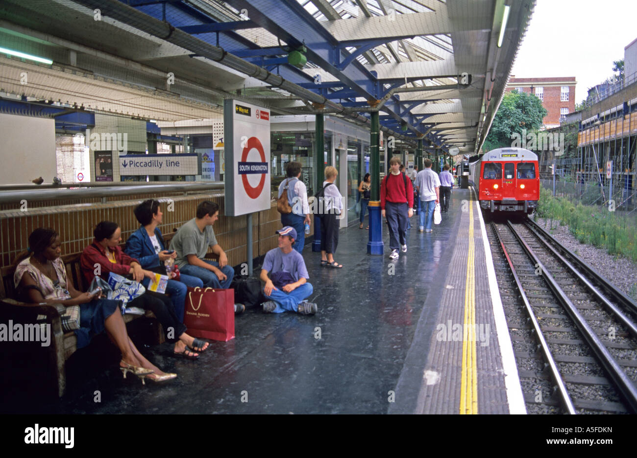 Train Station Platform With People