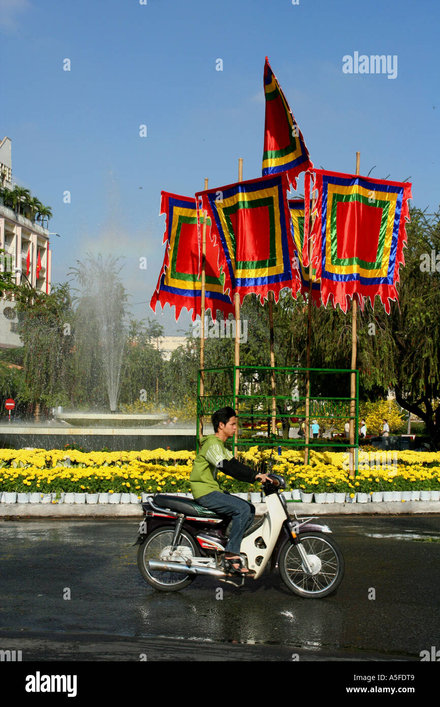 Saigon Tet Flags Stock Photo - Alamy