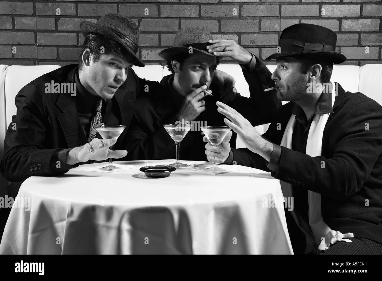 Men sitting table meeting Black and White Stock Photos & Images - Alamy