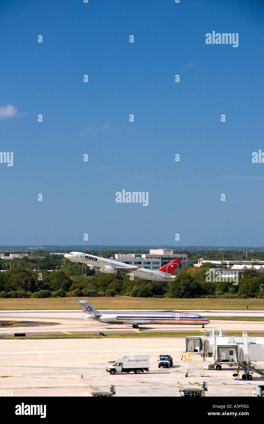 Boeing 757 airplane taking off from Tampa International Airport Tampa ...